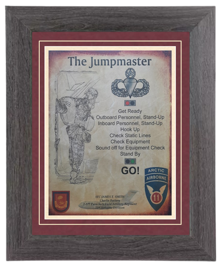 MC-BEST: Army Airborne "The Jumpmaster" ALL UNITS FRAMED MATTED ...