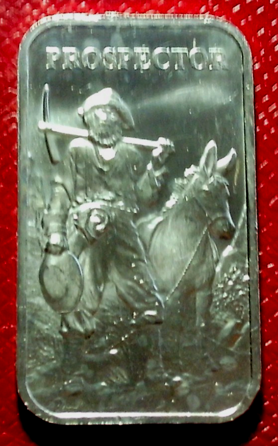 Prospector & Mule Silver Bar-Provident Mint 1 Troy oz..999 Silver in ...
