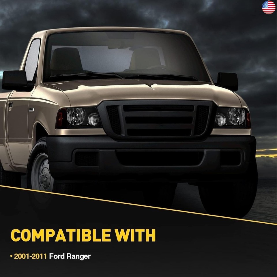 Headlight Assembly compatible with 2001-2011 Ford Ranger Driver And ...