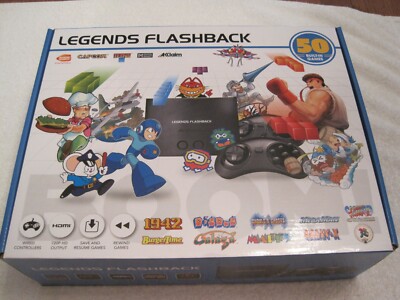 AT GAMES FLASHBACK ZONE LEGENDS FLASHBACK CONSOLE 50 BUILT IN GAMES ...
