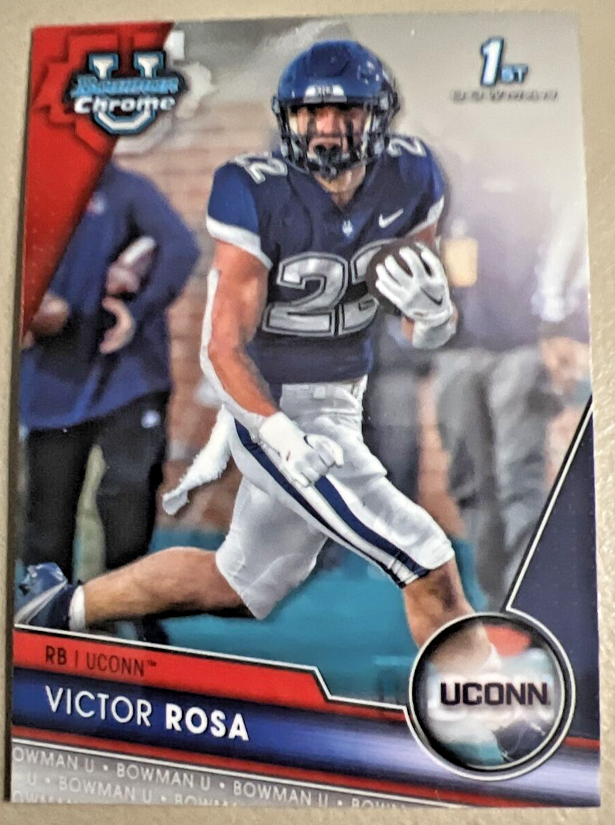 2023 Bowman Chrome University #186 Victor Rosa Rookie UCONN Huskies RC ...