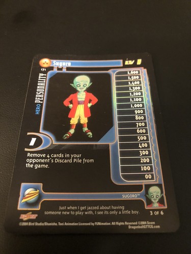 Dragon Ball Z GT Cards CCG Sugoro Lvl 1 Flat Foil Unlim # 171!! Baby ...