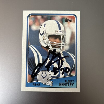ALBERT BENTLEY 1988 TOPPS AUTOGRAPHED SIGNED AUTO FOOTBALL CARD | eBay