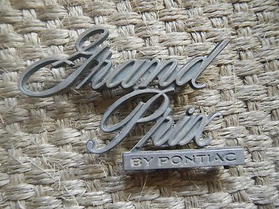 Classic "Grand Prix By Pontiac" Script Emblem Ornament Trim OEM Prt ...