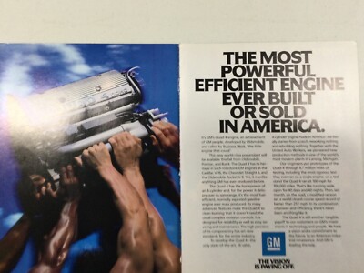 MISC241 Advertisement 1988 General Motors Quad 4 Engine 16V DOHC 2 page ...