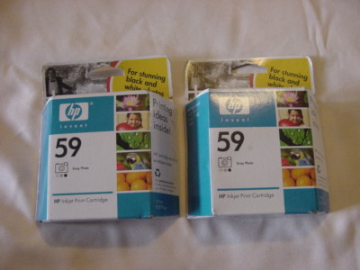 (2) Genuine HP HEWLETT PACKARD 59 GRAY PHOTO INK CARTRIDGES | eBay