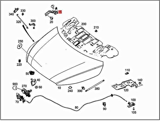 MERCEDES OEM 16-17 Metris Hood-hinge Left 4478804500 for sale online | eBay