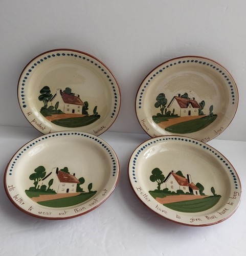 4 Vintage England Torquay Devon Motto Ware Plate 6 3/8" Plates | eBay