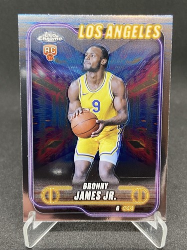 Bronny James Jr. 2024-25 Topps Chrome Rookie RC #149 Los Angeles Lakers ...