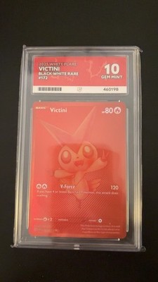 Pokemon TCG White Flare English Red Victini Card 172/086 Ace Grading ...