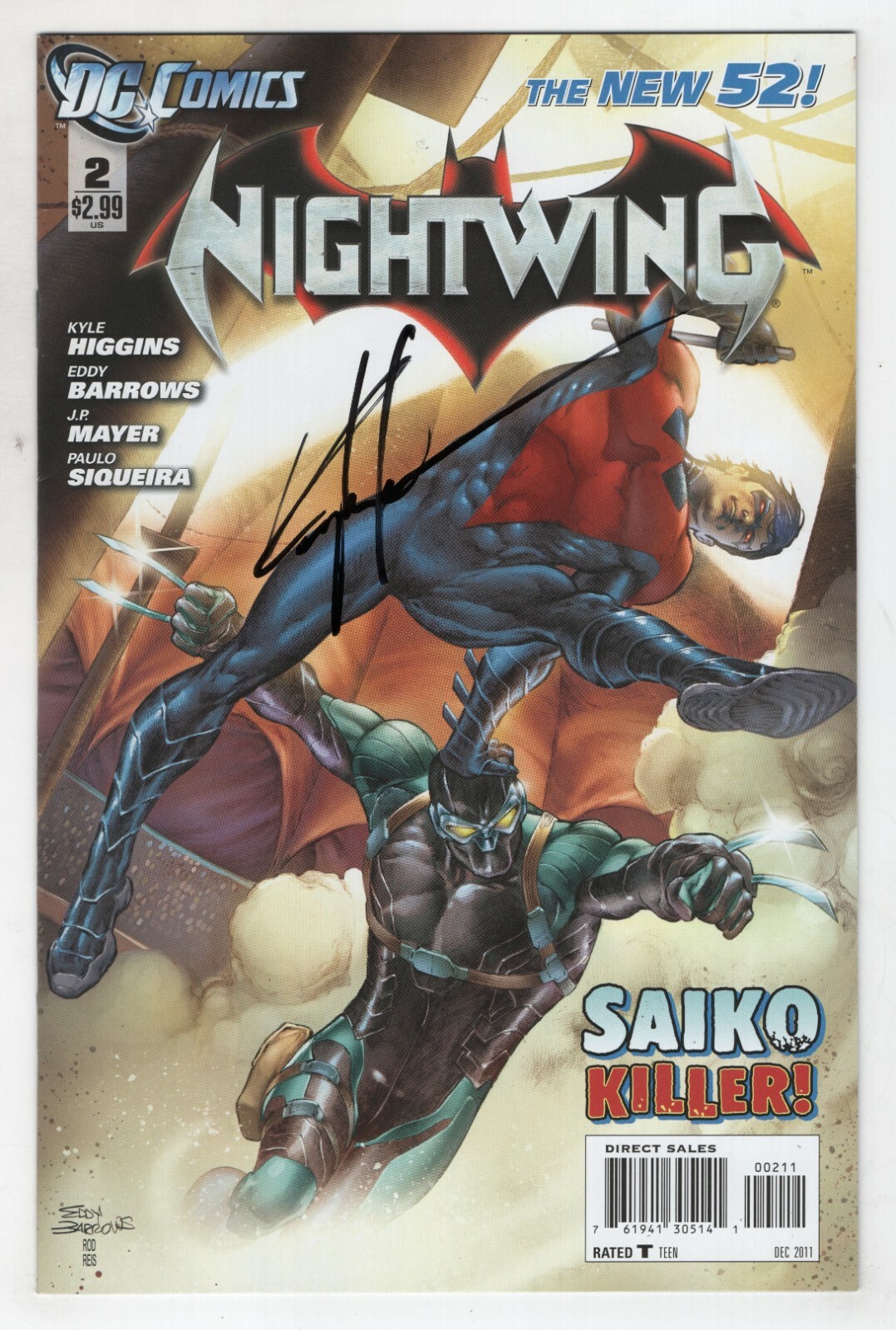Nightwing 2 DC 2011 NM- New 52 Batman Signed Kyle Higgins | eBay
