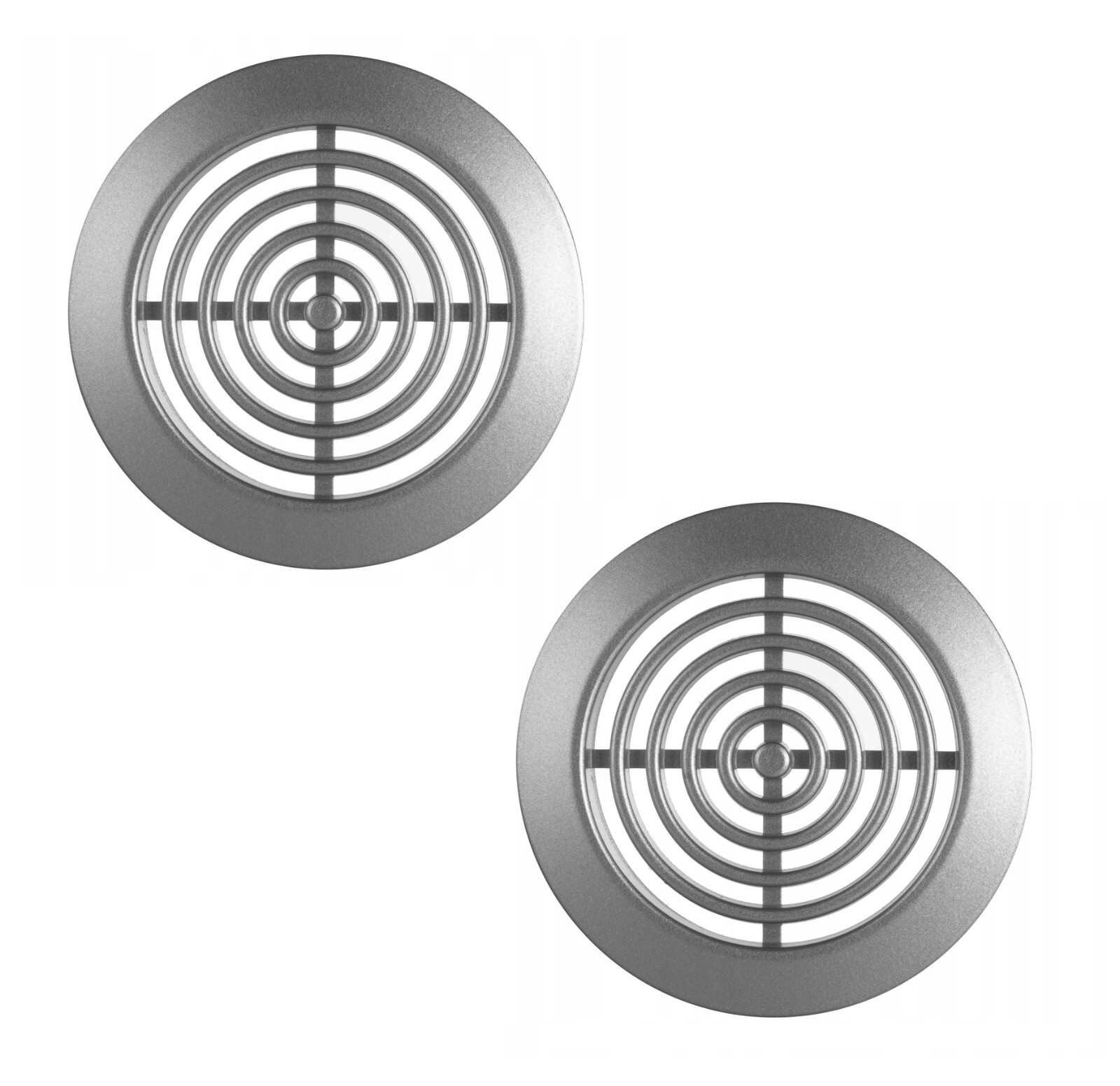 Pack of Two Round Air Vent Grilles 45mm / Circle Duct Covers / Door ...