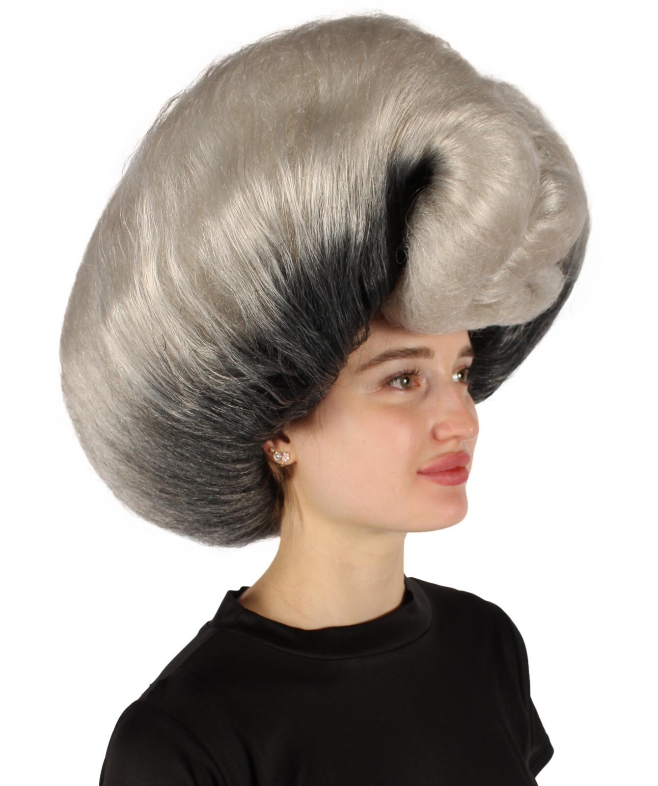 Adult Unisex Drag Queen Grey-black Bouffant Wig | Non-flammable ...