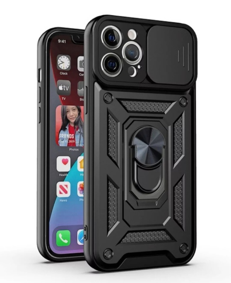 Case For iPhone 16 15 Pro Max 11 12 14 Pro XR 13 16e Shockproof Ring ...