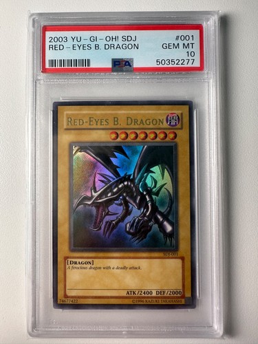 2003 YuGiOh Red-Eyes B. Dragon 1st Edition SDJ-001 PSA 10 GEM MINT | eBay