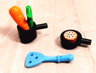 New LEGO Food Cooking Set Carrot Stew Soup Cookie Spatula Sauce Pan Fry ...