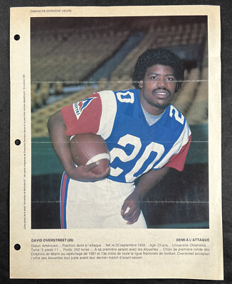 RARE 1981 David Overstreet Montreal Alouette CFL Photo Oklahoma Sooners ...