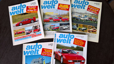 Auto Welt Magazin von Auto Becker Düsseldorf, 5 Ausgaben, 1983-1992 ...