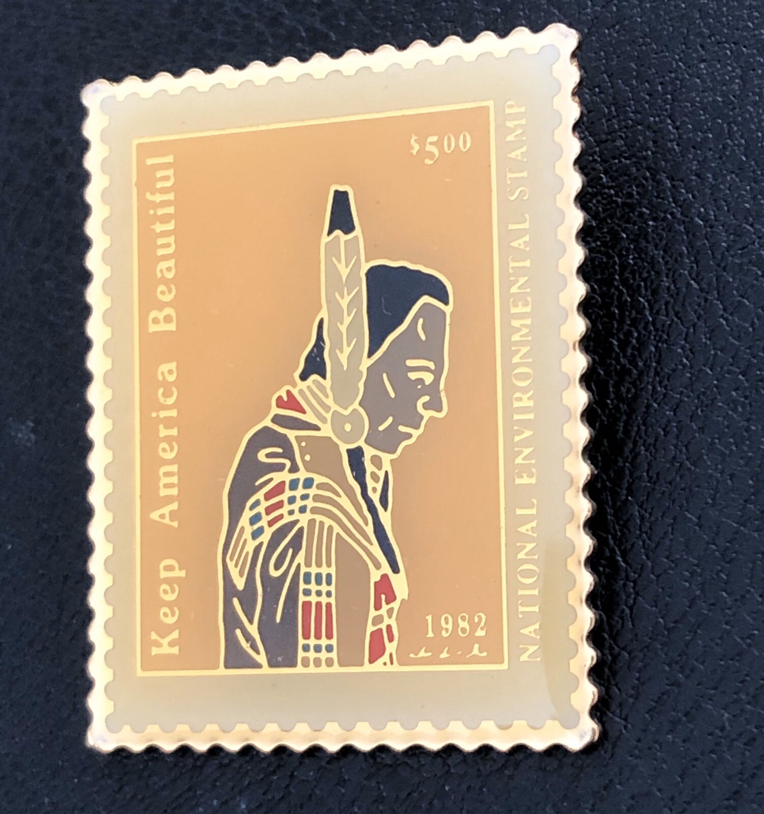 Iron Eyes Cody Stamp Pin 5.00 US Stamp Lapel Pin Timberlake Keep ...