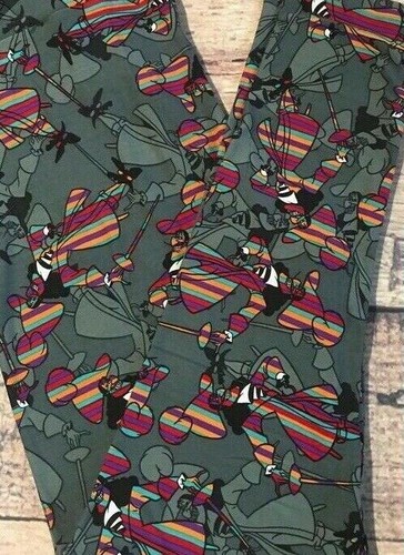 NWT LuLaRoe Disney TC2 CAPTAIN HOOK Peter Pan Pirate GREY Leggings | eBay