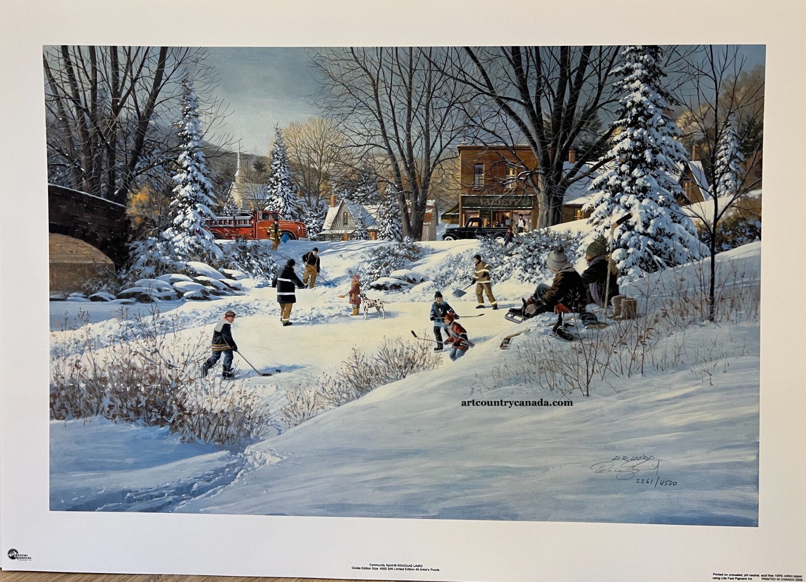 Doug LAIRD " Community Spirit " Signed LTD GICLEE Art Print Hockey ...