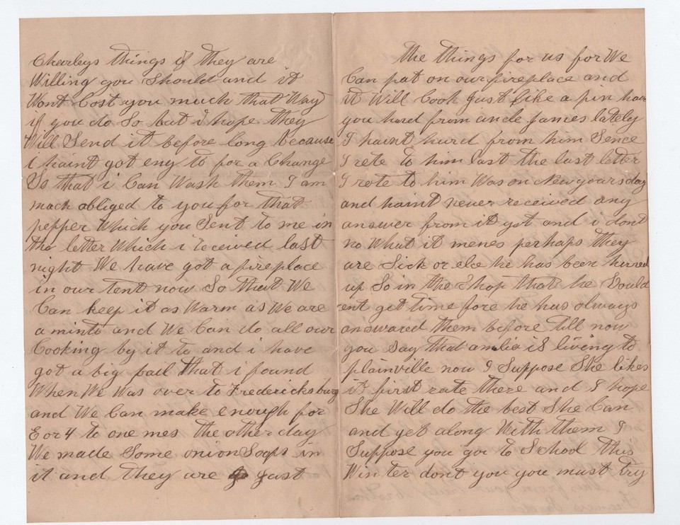 CIVIL WAR LETTER - 16th CT Vols - After Fredericksburg, POW at ...