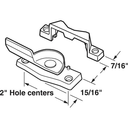PRIME-LINE F 2552 Sash Lock, 2 in. Hole Centers, Fits Single and Double ...