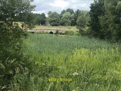 Photo 12x8 Reedy pond and bridge in Cholmondeley Park Croxton Green The ...