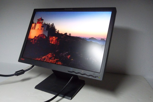 Lenovo ThinkVision L197 LCD Monitor 19" VGA 16 10 DVI 1440x900 4434-he1 ...