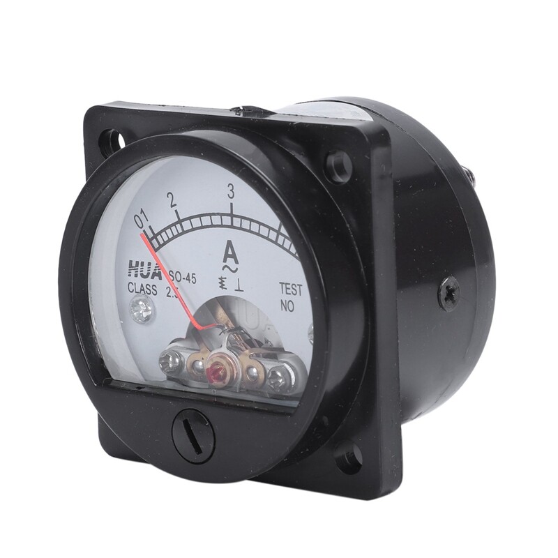 2X(Class 2.5 Accuracy AC 0-5A Analog Panel Round Meter Ammeter Meter ...