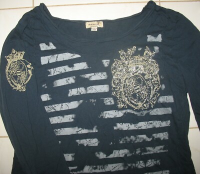 ONE WORLD - XL - EMBELLISHED - 3/4 SLEEVE PULLOVER COTTON TOP | eBay