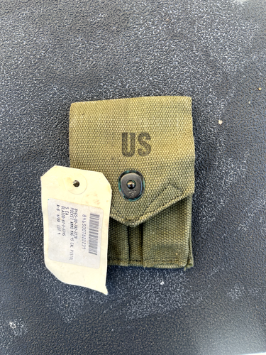 M1956 U.S Military 1911 .45 ACP Magazine Pouch Vintage Canvas Ammo Belt ...