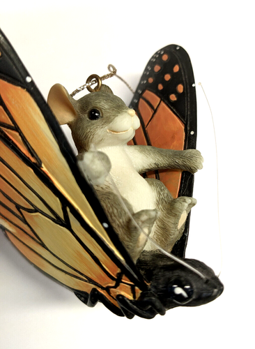 Fitz & Floyd Charming Tails "Maxine's Butterfly Ride" hanging figurine ...