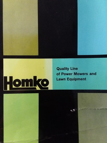 Homko Walk-Behind & Riding Yard Lawn Mower Tractor Sales Color Brochure ...