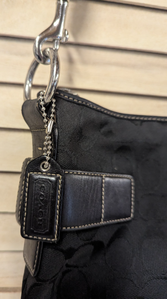 Coach 3574 Black Jacquard Monogram Duffle Shoulder Bag | Crossbody ...