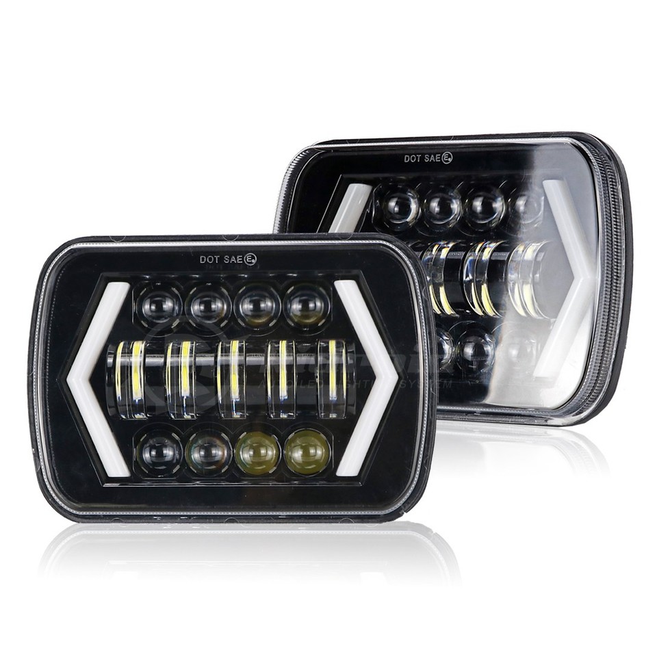 5x7" 7x6" LED Headlight Hi/Lo Beam Turn Lights For Nissan 300ZX 1984 ...