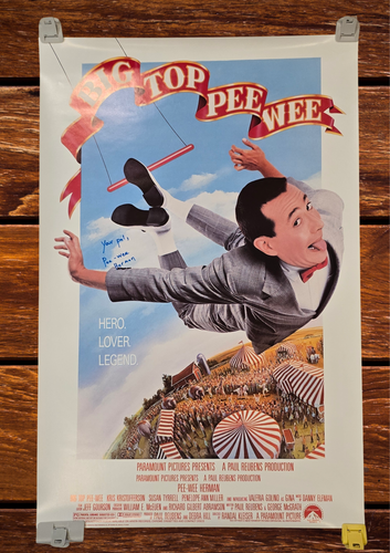 Pee Wee Herman Signed One Sheet Poster***Big Top Pee Wee 1988 | eBay UK