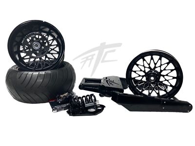 KAWASAKI 360 OSD FAT TIRE KIT BLACK CONTRAST BANDIT WHEELS 12-25 NINJA ...