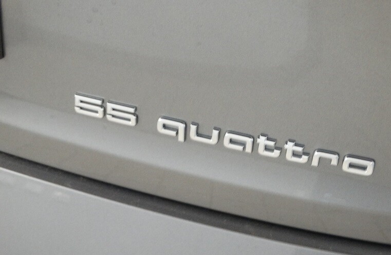 Original Audi Schriftzug 55 quattro Emblem Logo Aufkleber chrom ...