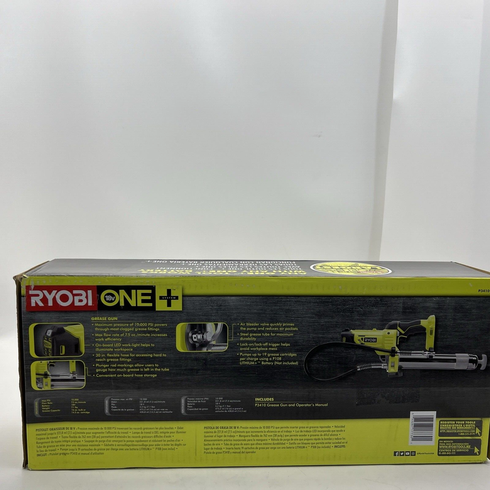 Ryobi One+ 18V Grease Gun P3410 New | eBay
