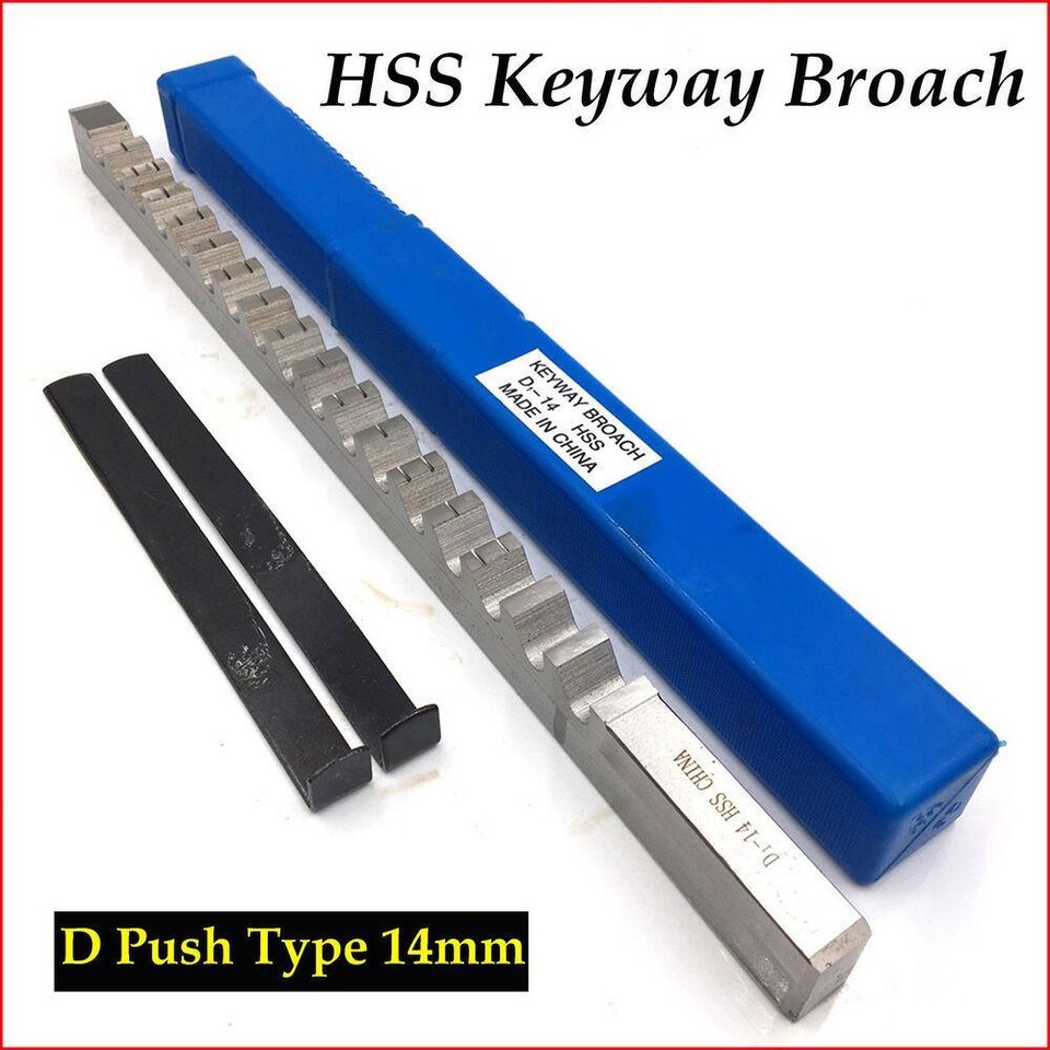 Keyway Broach Cutting Tool Push Type Broaching Cutter HSS Metric Inch ...