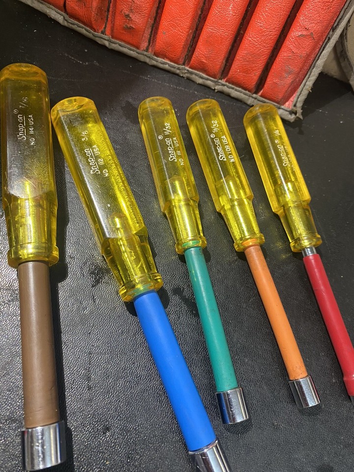 Snap-On Tools 6 PC Insulated Nut Driver Set Snap On Model ND-1070K C ...