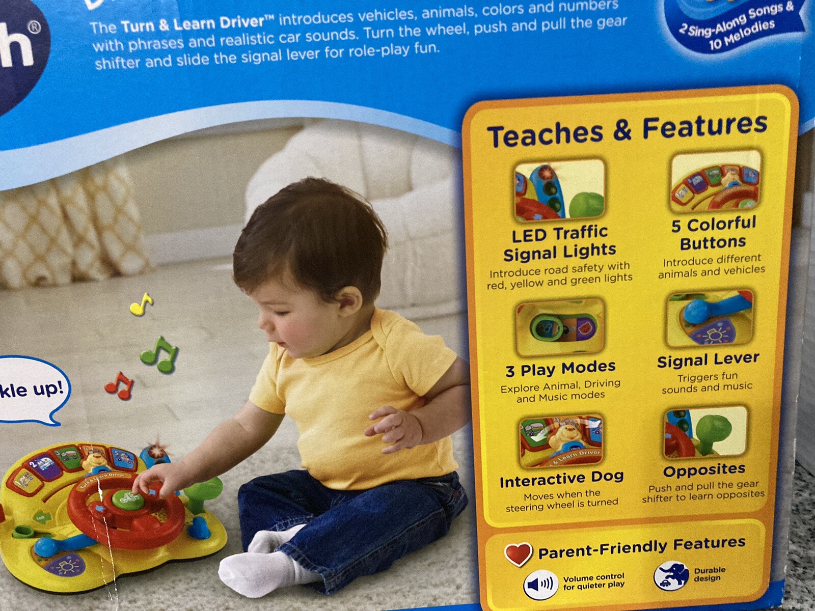 Vtech 80-166601 Turn and Learn Driver Toy - Yellow NIB | eBay