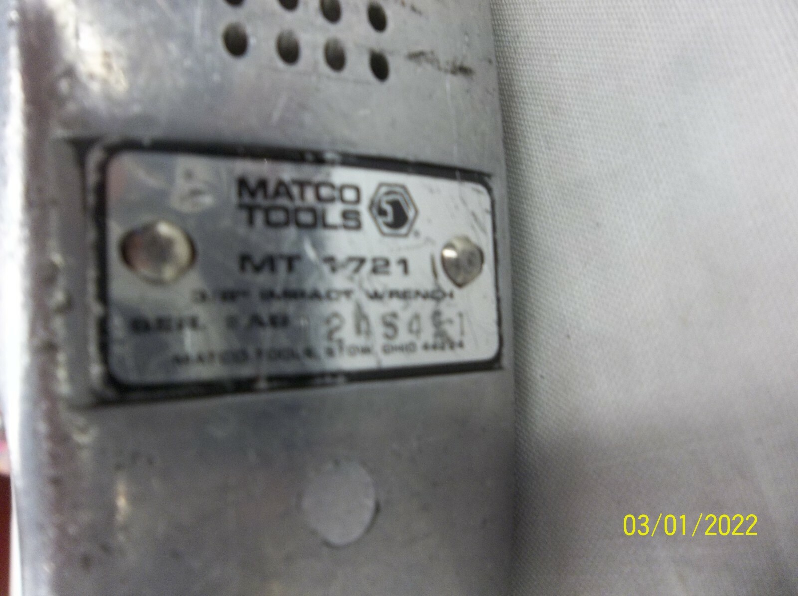 Matco Tools 3/8" MT1721 Pneumatic Impact Wrench Air Gun 3/8 for sale ...
