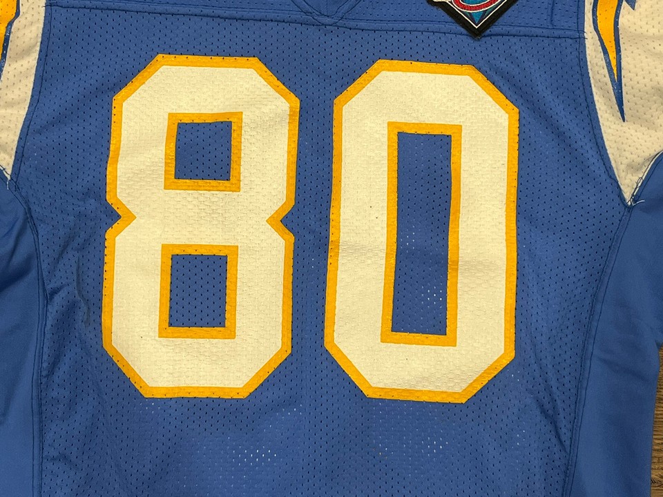 1994 San Diego Chargers Home Throwback Game Jersey Shawn Jefferson #80 ...