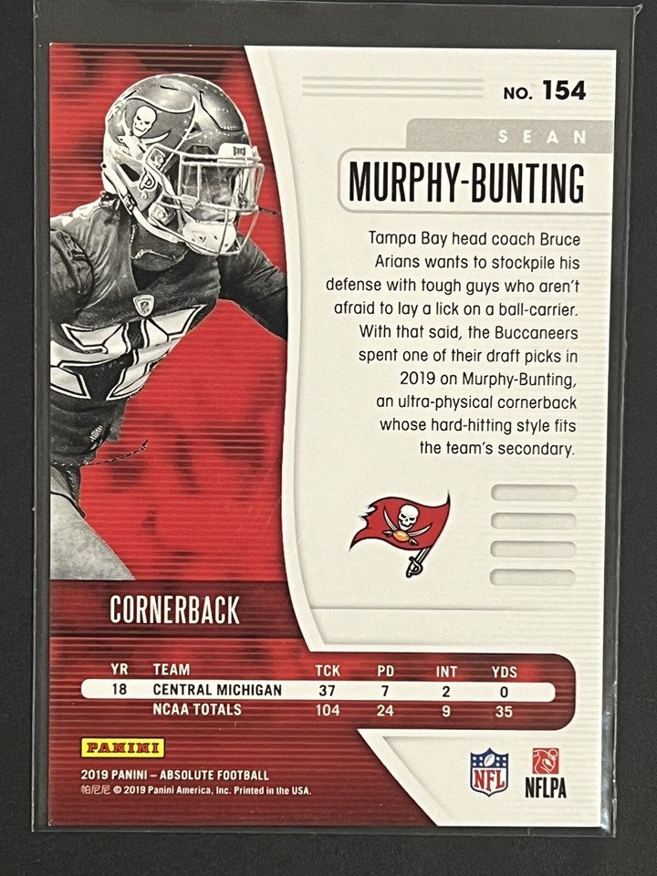 2019 Absolute Rookie Spectrum /199 Sean Murphy-Bunting #154 Rookie RC ...
