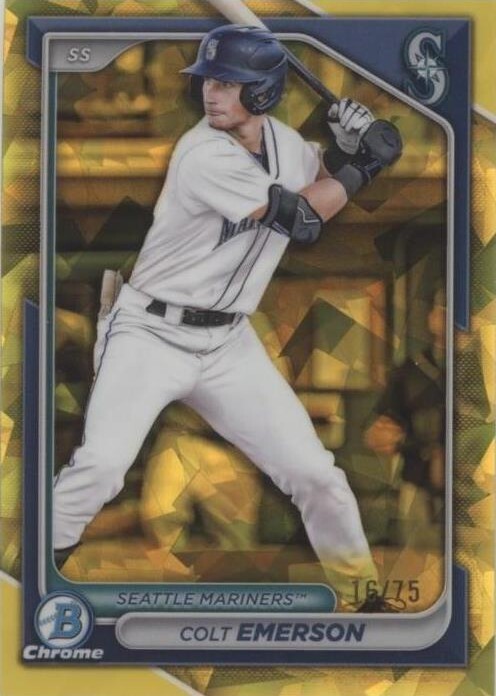 2024 Bowman Chrome Draft Sapphire Edition - Colt Emerson #BDC-15 Yellow ...
