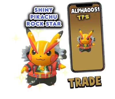 Pokemon Shiny Pikachu Rock Star rockstar Registered Trade or friendship ...