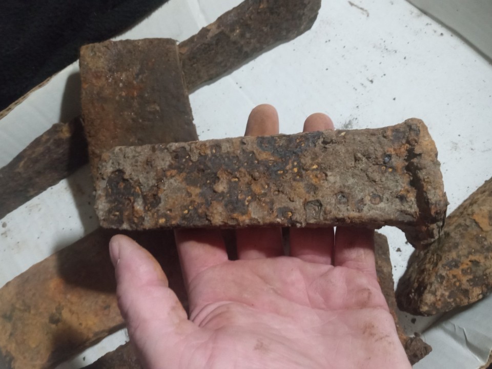 Dug civil war 8 piece Artillery Axe Hatchet wood splitter relic lot ...