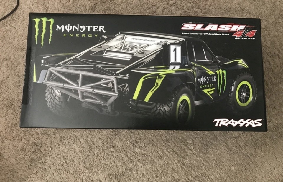 Traxxas V2 Slash 1/10 4WD Brushless Monster Energy, Brand New, Factory ...
